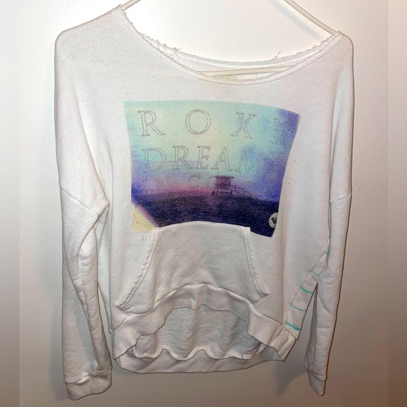 Roxy | Tops | Roxy Dream In Color Boxy High Low Sweatshirt Xs | Poshmark